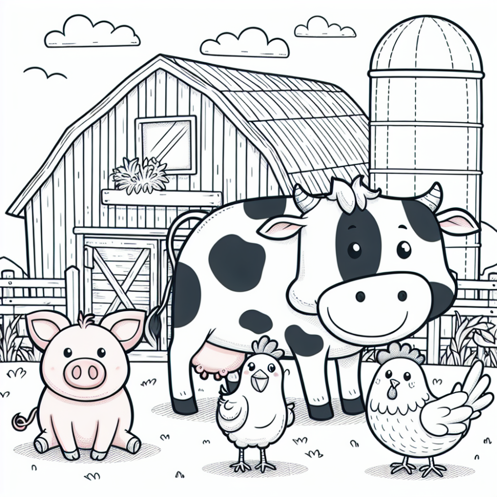 Free farm coloring page Color Book - 15 Coloring Pages - Farm Coloring ...