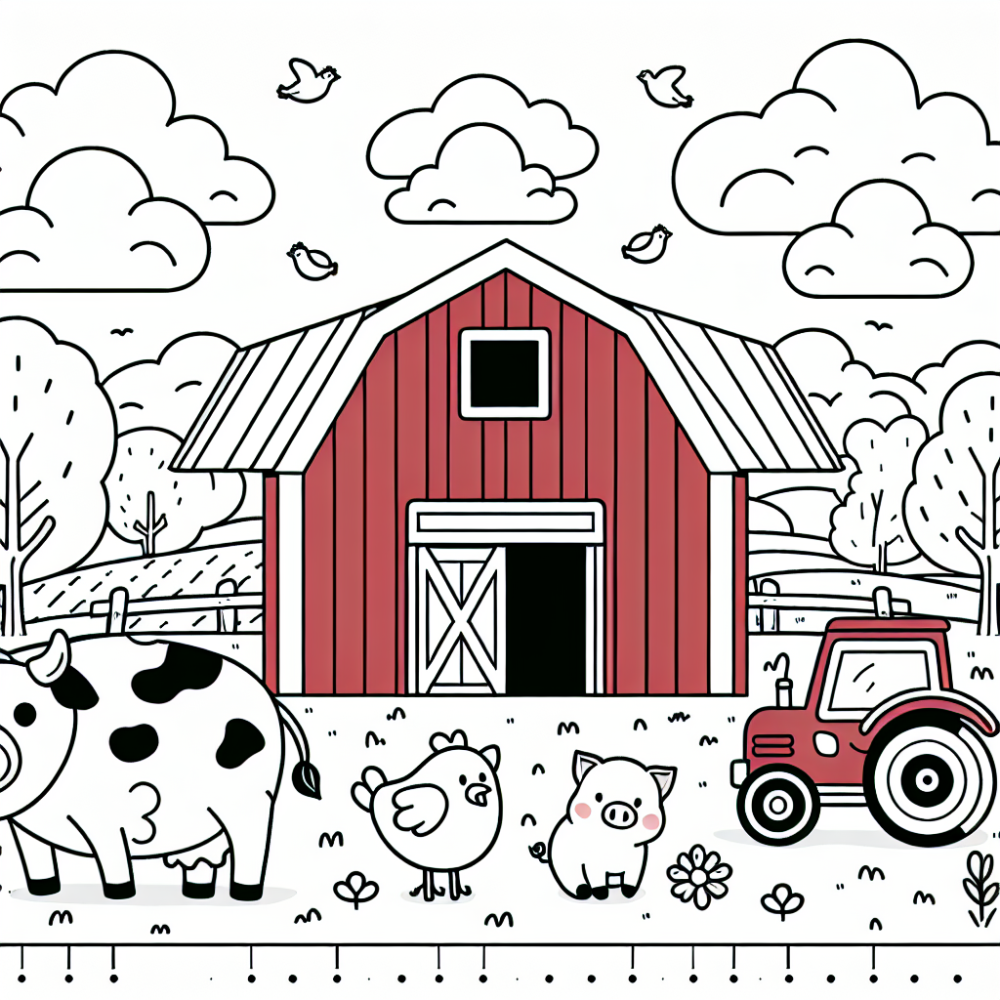 Free farm coloring page Color Book - 15 Coloring Pages - Farm Coloring ...