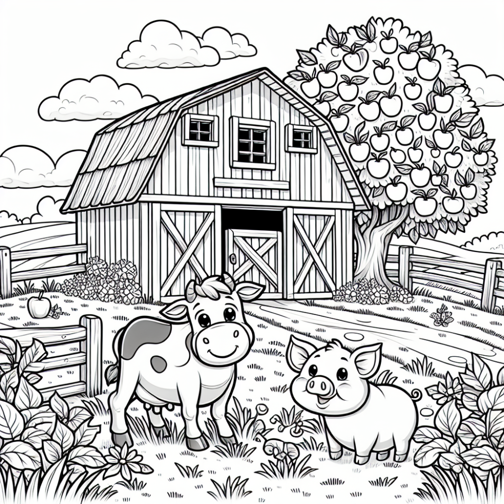 Coloring Page: Farmyard Fun: A Color Page For Kids