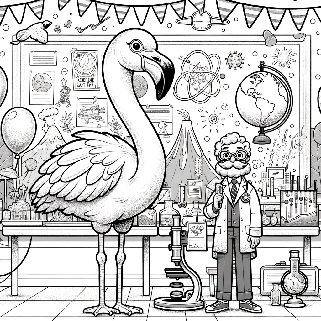 Coloring Page: Fun Science Lab - Color Page for Kids