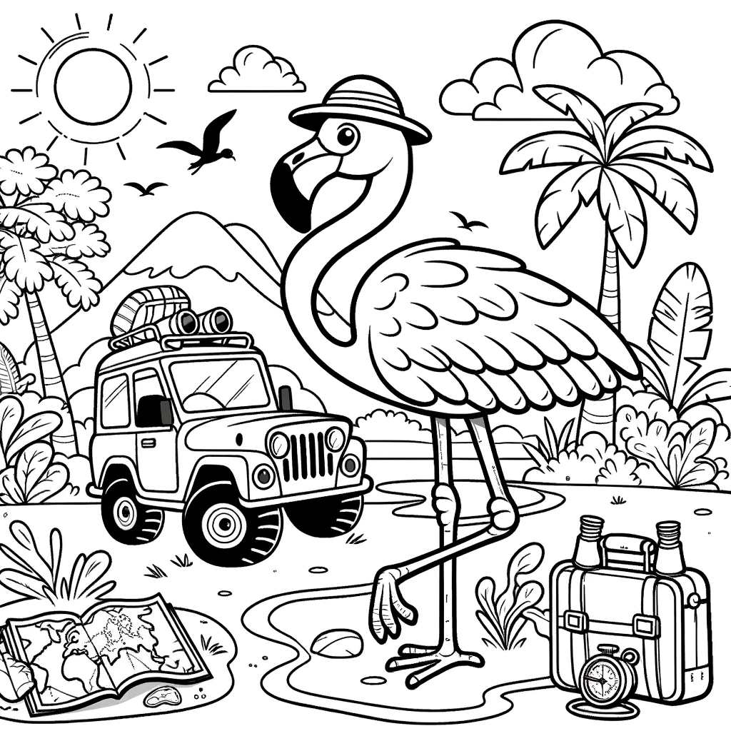 Free flamingo Color Book - 40 Coloring Pages - Flamingos Coloring Pages ...
