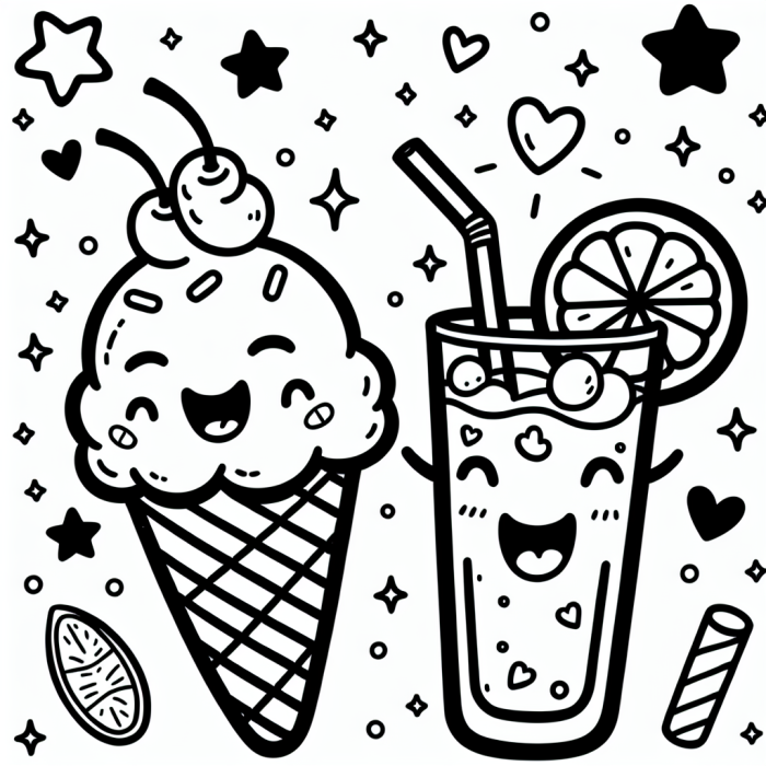 Free food and drink coloring page Color Book - 15 Coloring Pages ...