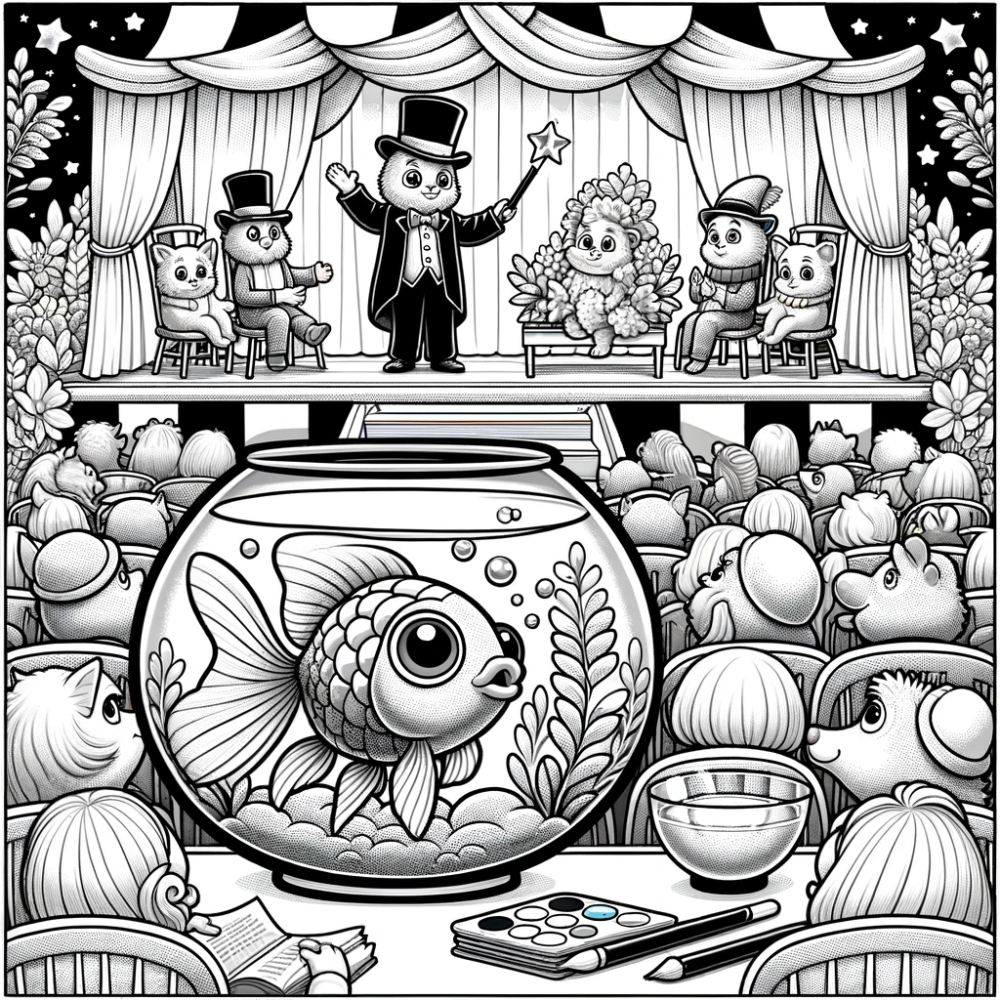 Coloring Page: Enchanting Magician Color Page for Kids | Animal Magic ...