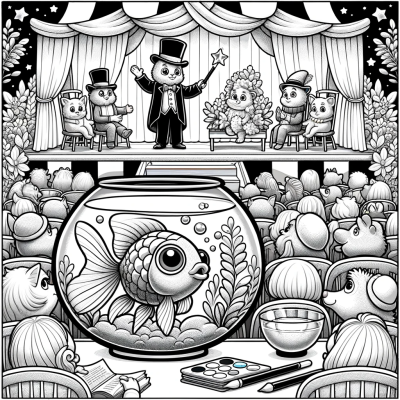 Coloring Page: Enchanting Magician Color Page for Kids | Animal Magic ...
