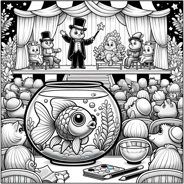 Coloring Page: Enchanting Magician Color Page for Kids | Animal Magic ...
