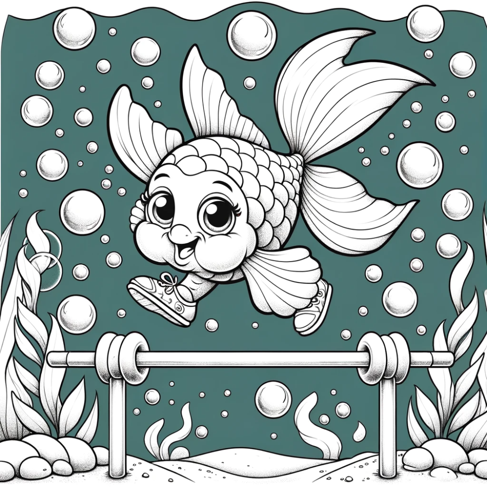 Coloring Page: Underwater Delight - Fish Color Page for Kids