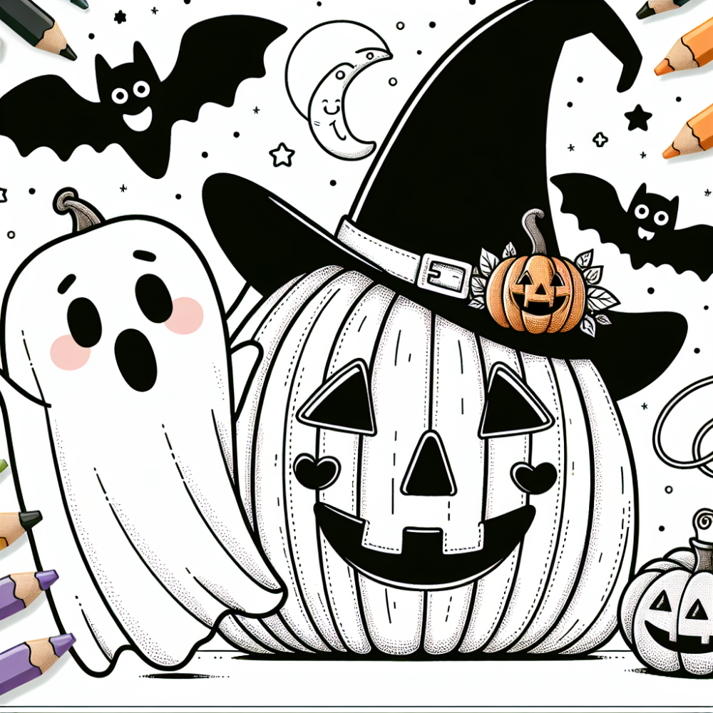Coloring Page: Fun Halloween Color Page for Kids