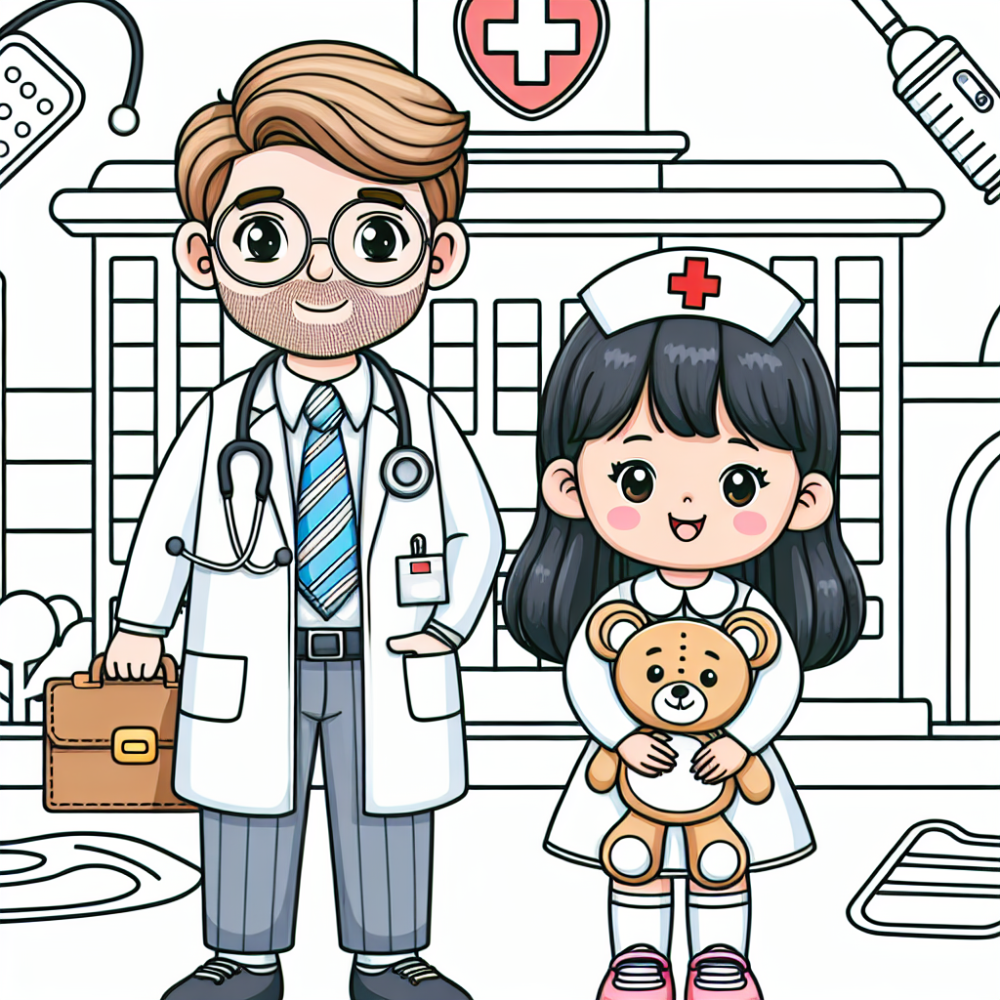Coloring Page: Healthcare Heroes Color Page for Kids