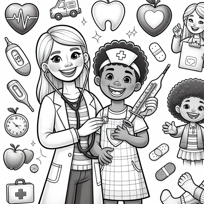 Free health and medicine coloring page Color Book - 15 Coloring Pages ...