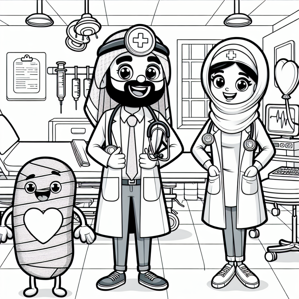 Coloring Page: Fun and Educational Medical Color Page for Kids