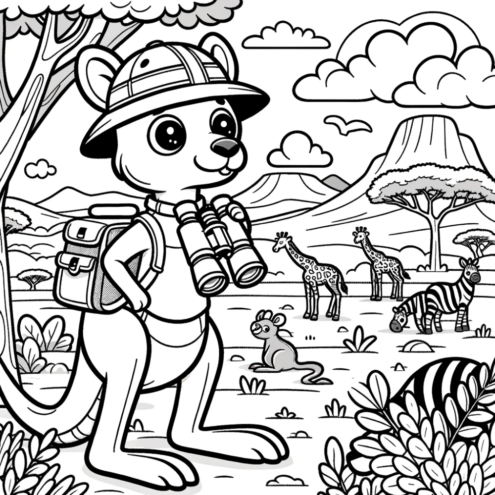 Free kangaroo Color Book - 39 Coloring Pages - Hop into Fun: Explore ...