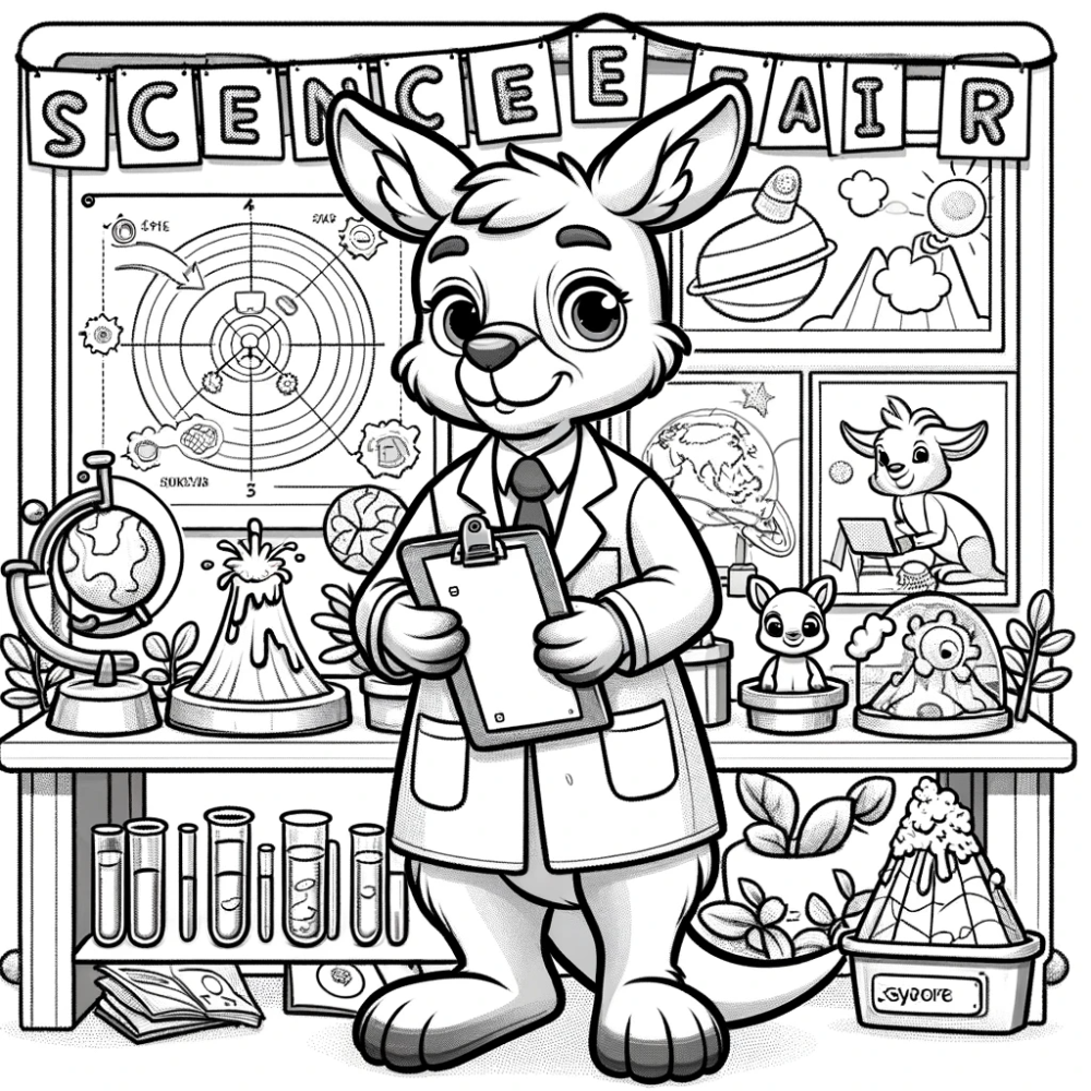 Coloring Page: Kid-Friendly Science Exploration Color Page for Kids