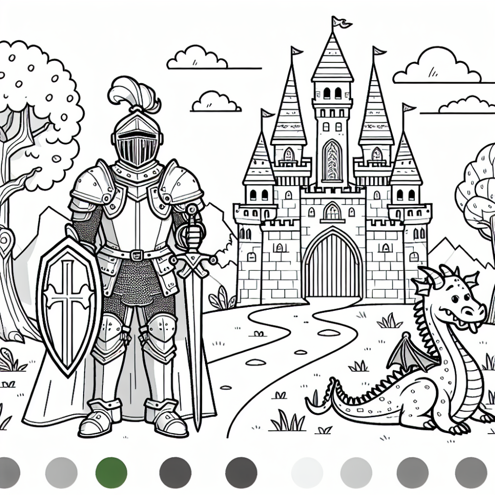 Free knight Color Book - 15 Coloring Pages - Fun and Educational ...