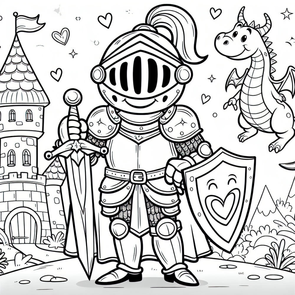 Free knight Color Book - 15 Coloring Pages - Fun and Educational ...
