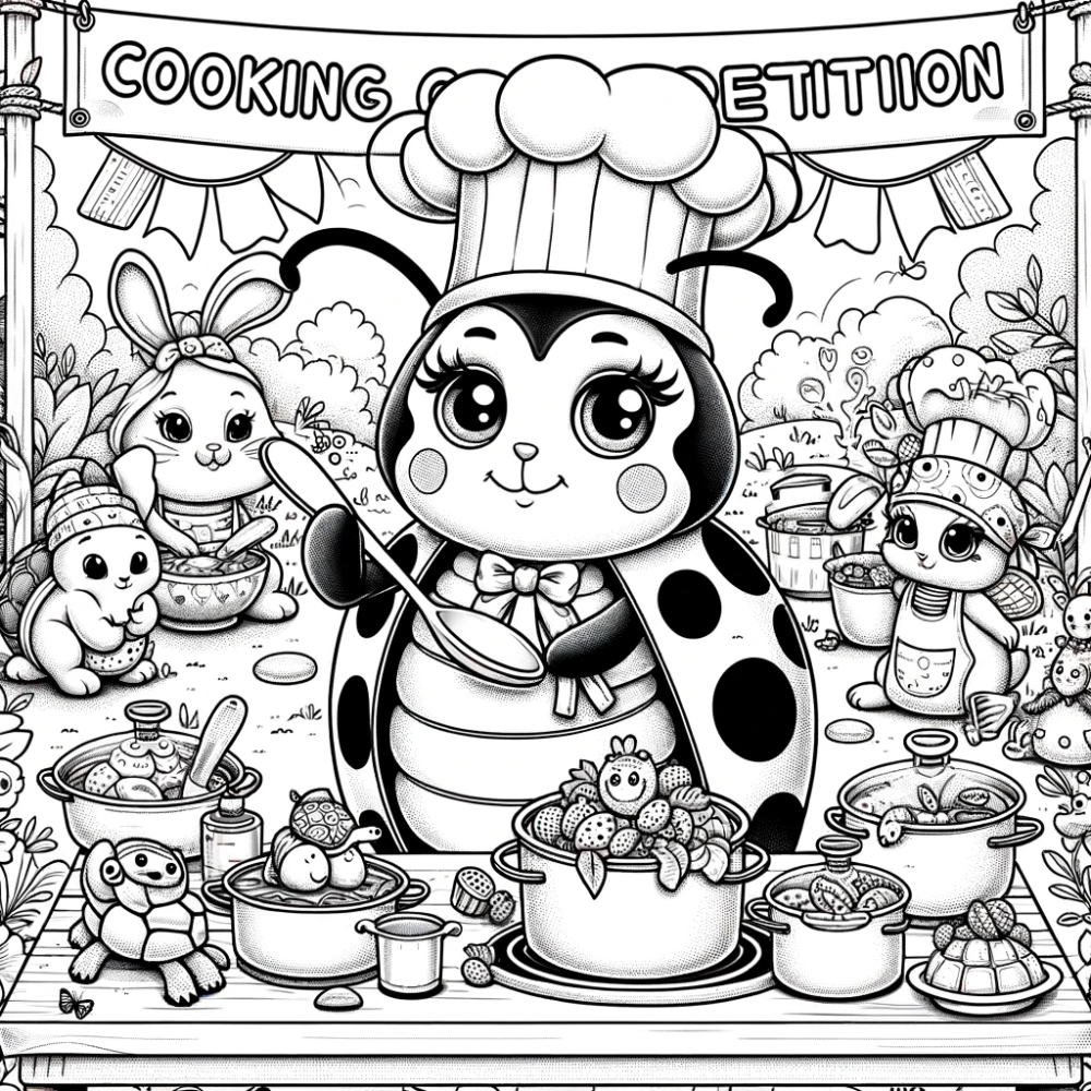 Coloring Page: Cooking Competition - Fun Color Page for Kids