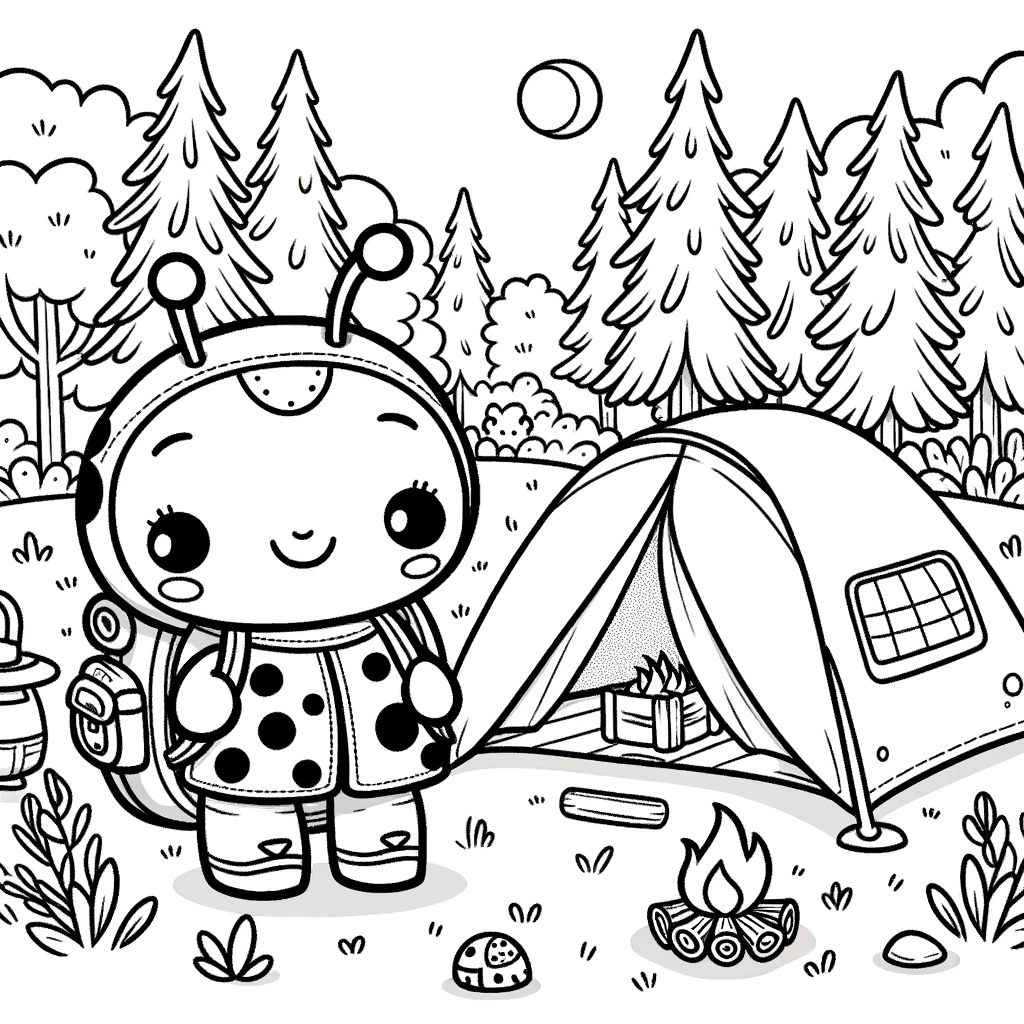 Coloring Page: Camping Adventure - Color Page for Kids