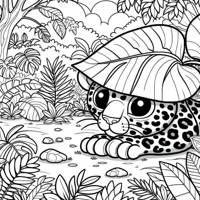 Coloring Page: Jungle Cat Color Page for Kids - Creative Fun