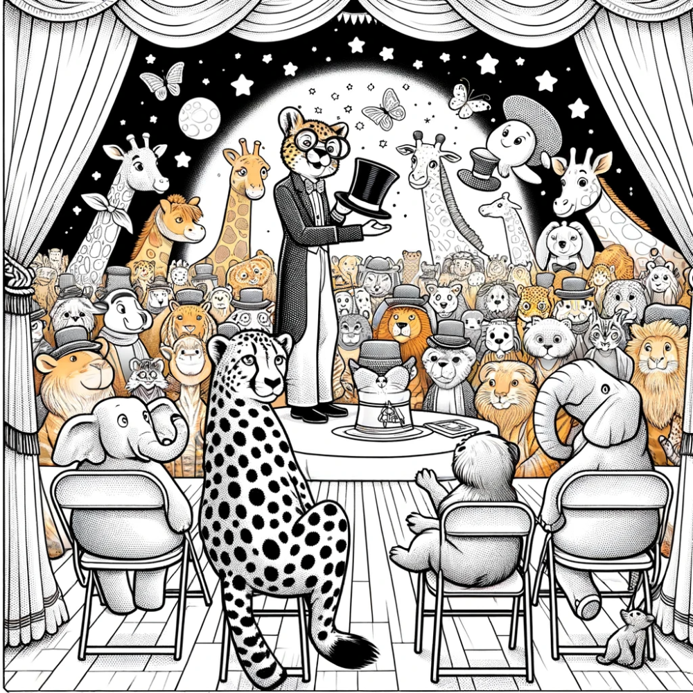 Coloring Page: Magical Performance Color Page for Kids - Creative Fun