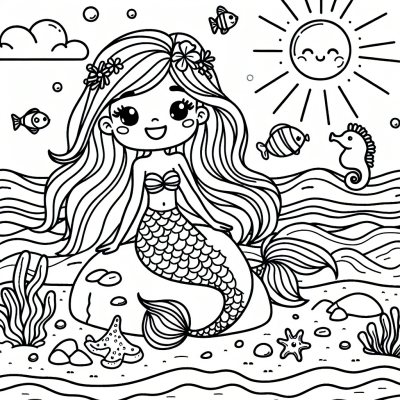 Free mermaid coloring page Color Book - 14 Coloring Pages - Explore Our ...