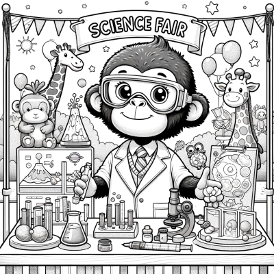 Coloring Page: Color Page for Kids: Exploring Science with a Friendly ...