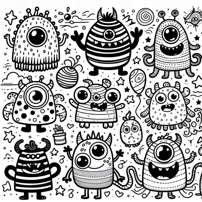 Free monster Color Book - 15 Coloring Pages - Explore Our Fun and ...
