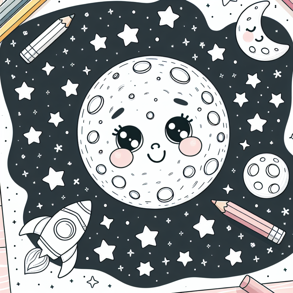 Free moon coloring page Color Book - 15 Coloring Pages - Engaging Moon ...