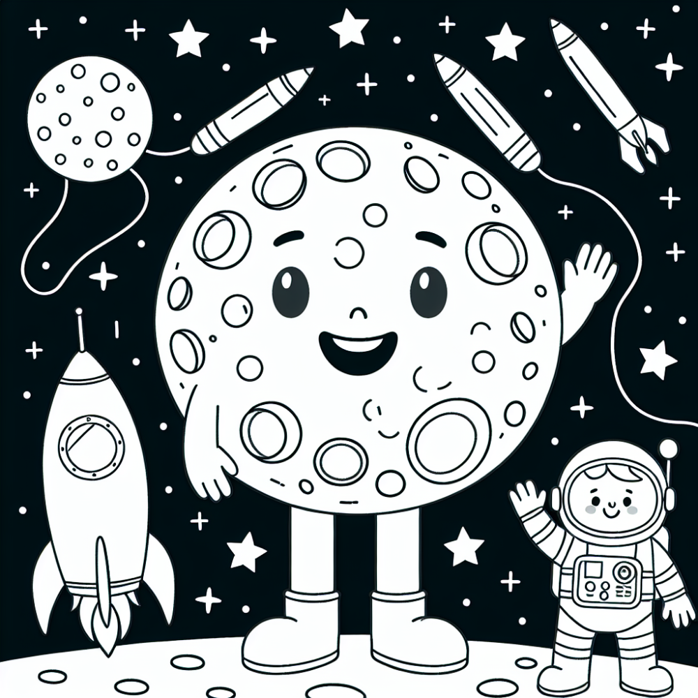 Free moon coloring page Color Book - 15 Coloring Pages - Engaging Moon ...