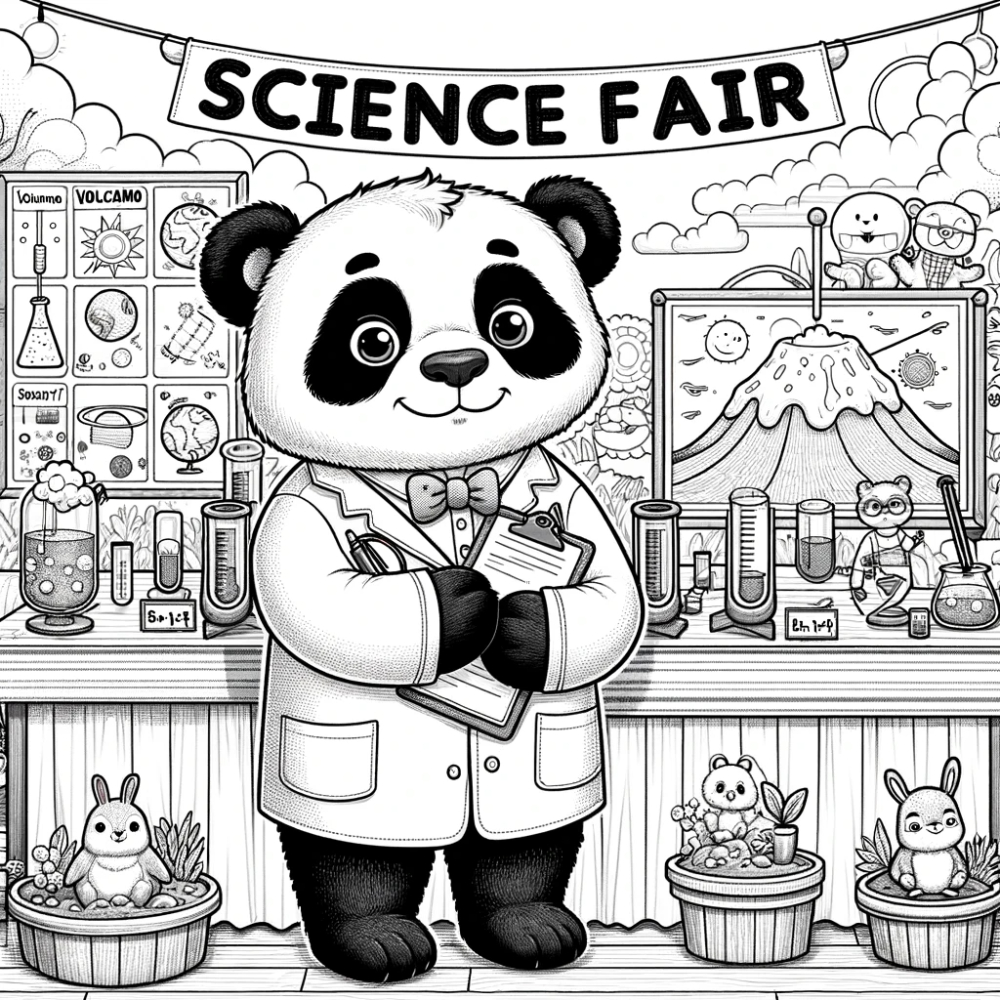 Coloring Page: Colorful Science Fun - Color Page for Kids Activity