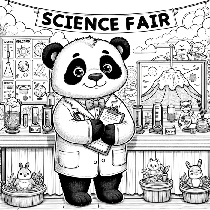 Coloring Page: Colorful Science Fun - Color Page for Kids Activity