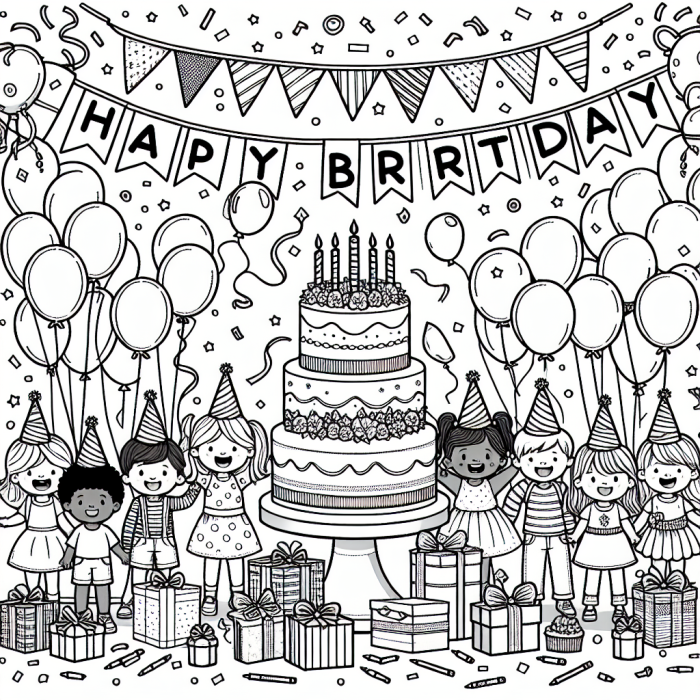 Free party coloring page Color Book - 15 Coloring Pages - Party ...