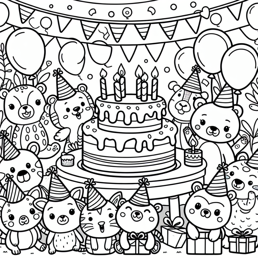 Free party coloring page Color Book - 15 Coloring Pages - Party ...