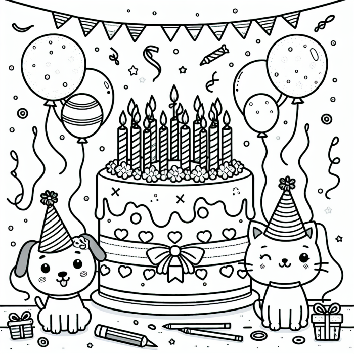 Free party coloring page Color Book - 15 Coloring Pages - Party ...