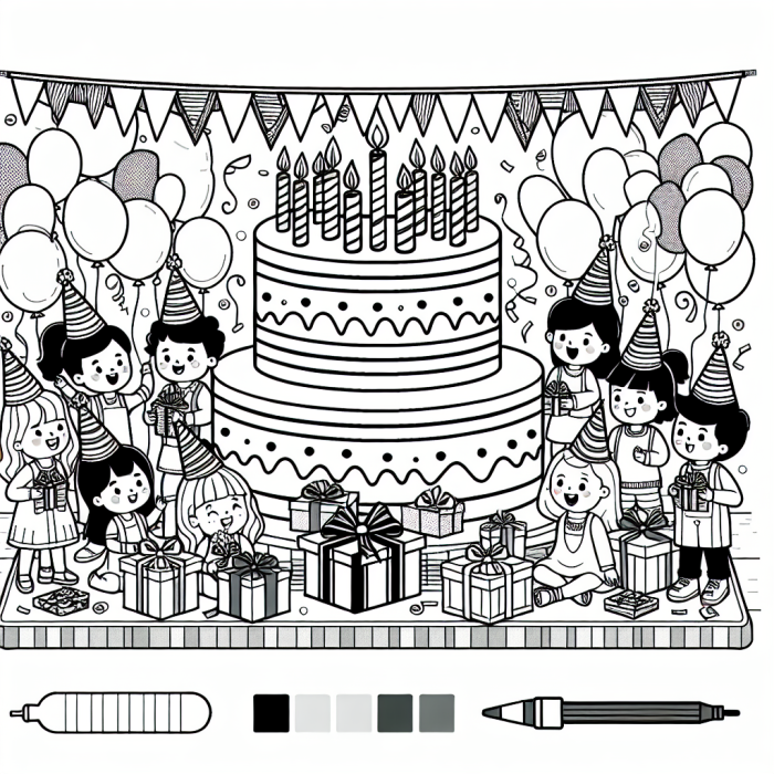 Free party coloring page Color Book - 15 Coloring Pages - Party ...