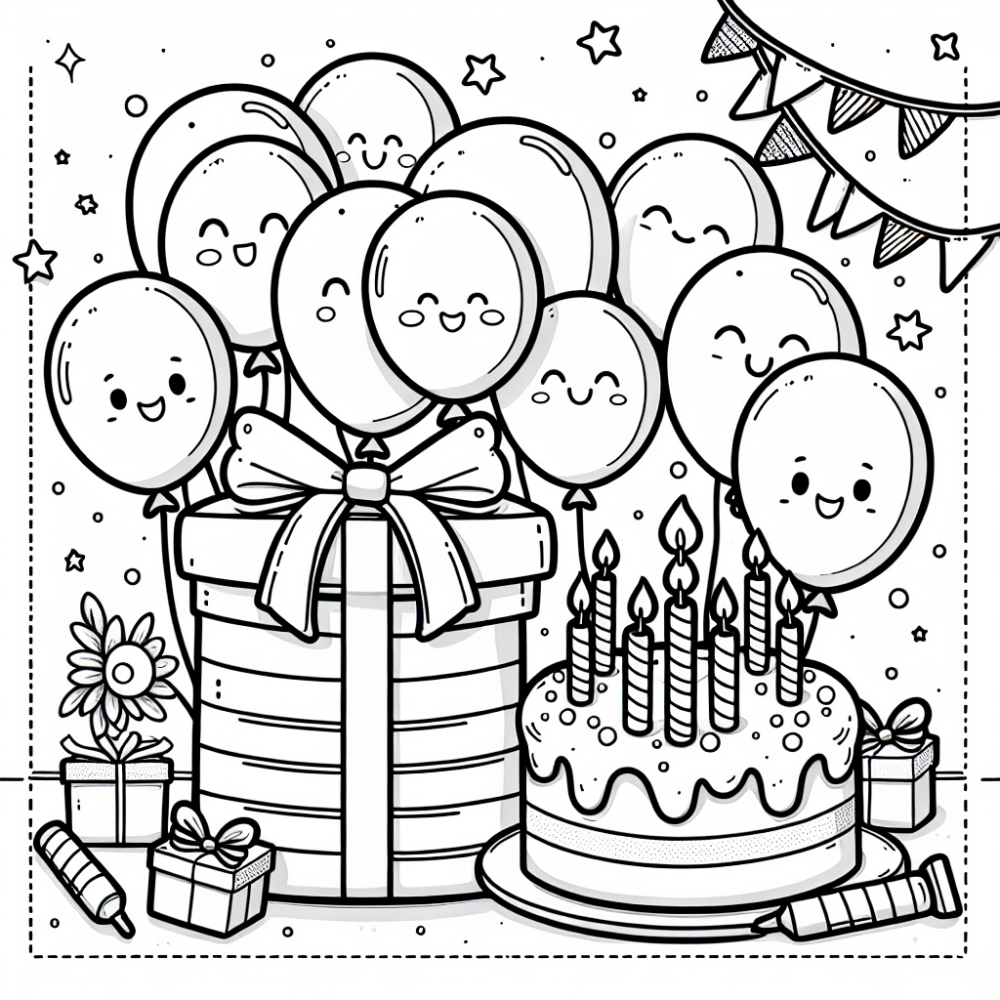 Free party coloring page Color Book - 15 Coloring Pages - Party ...
