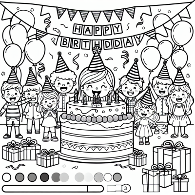 Free party coloring page Color Book - 15 Coloring Pages - Party ...