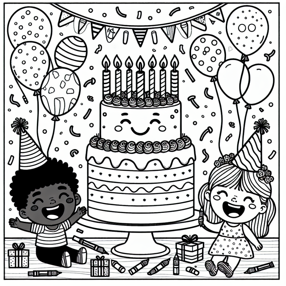 Free party coloring page Color Book - 15 Coloring Pages - Party ...