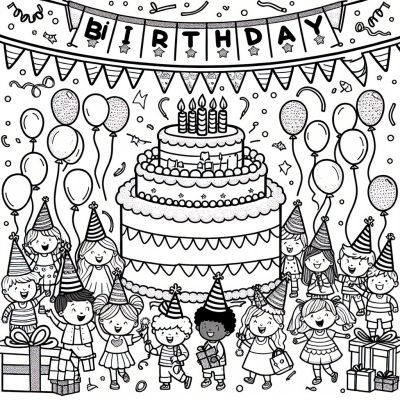 Free party coloring page Color Book - 15 Coloring Pages - Party ...