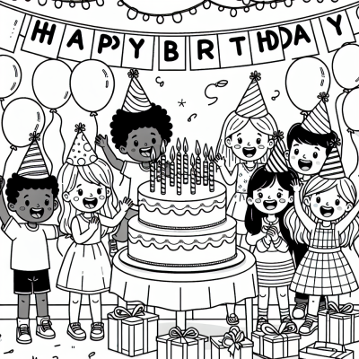 Free party coloring page Color Book - 15 Coloring Pages - Party ...