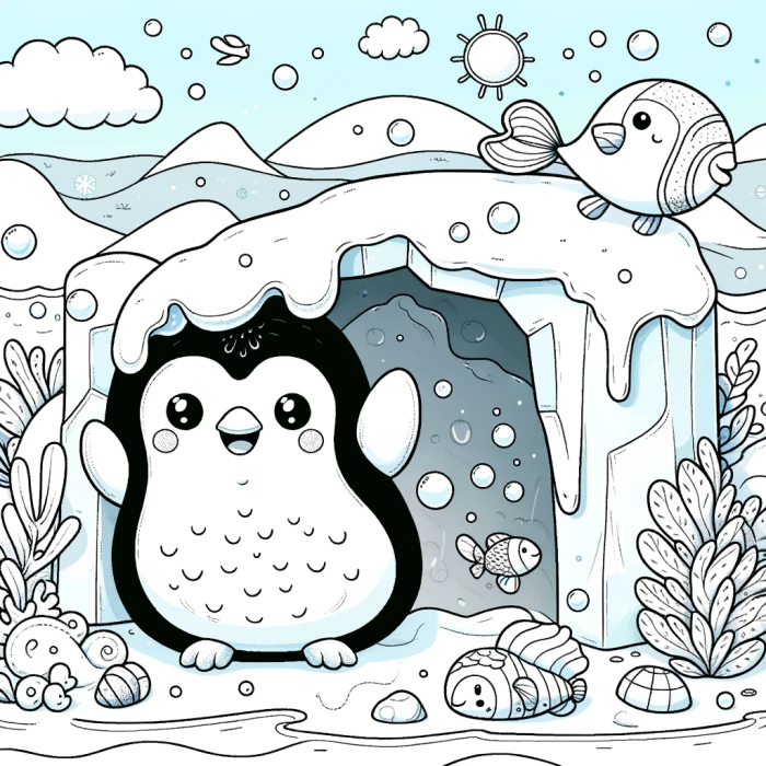 Free penguin Color Book - 40 Coloring Pages - Delightful Penguins ...