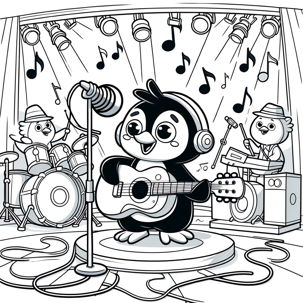 Coloring Page: Monkey Cafe Fun: Free Color Page for Kids