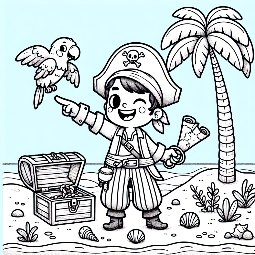 Coloring Page: Pirate Adventure Color Page for Kids