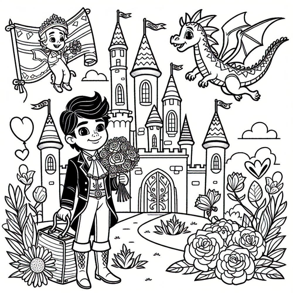Coloring Page: Enchanting Color Page for Kids: A Fairy Tale Adventure