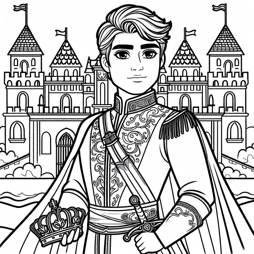 Free prince coloring page Color Book - 15 Coloring Pages - Prince ...