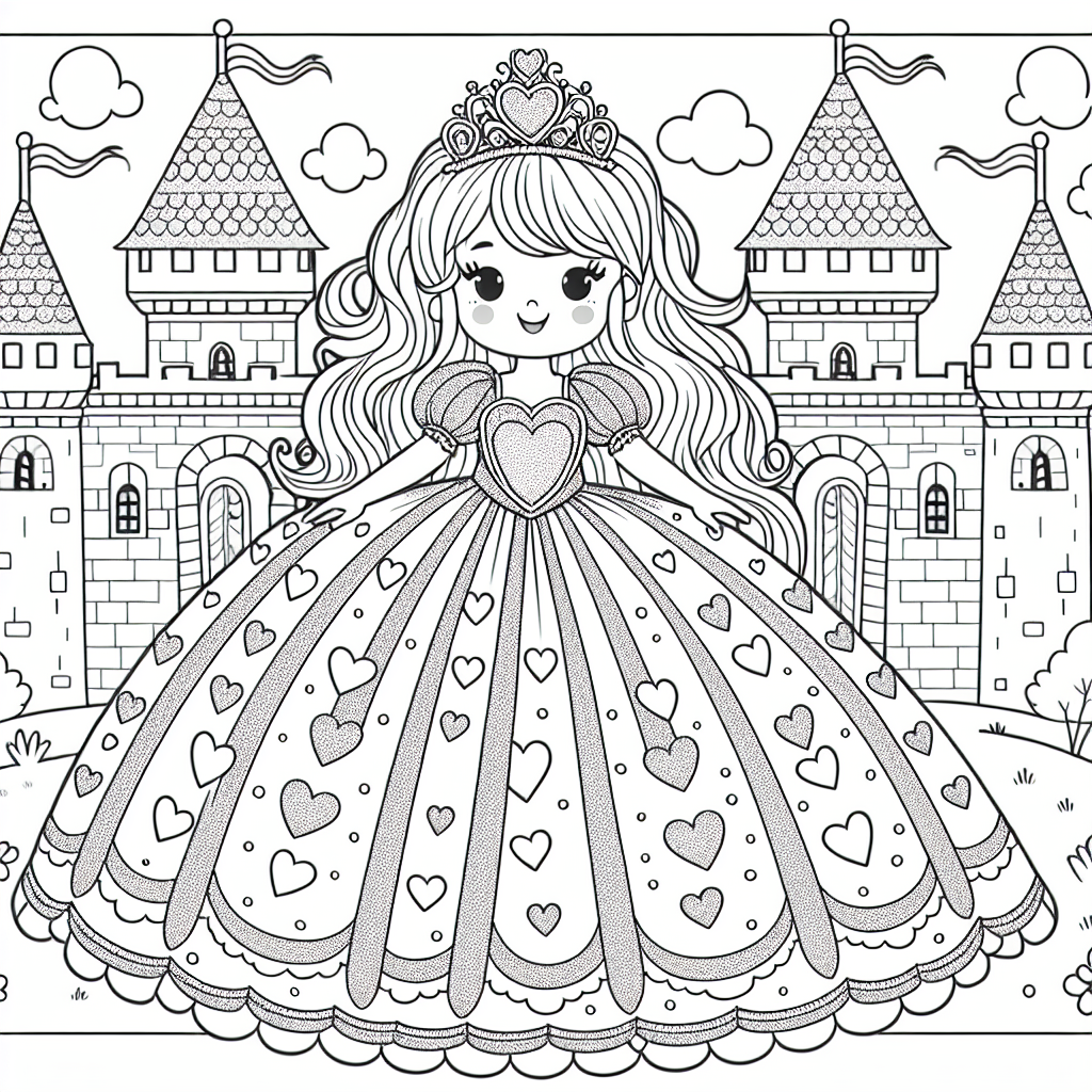 Free Printable Princess Color Pages for Kids