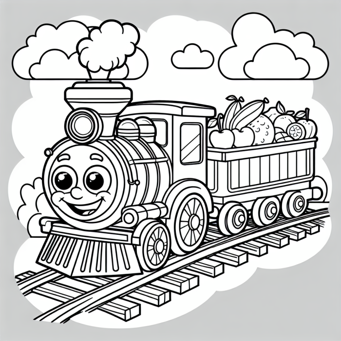 Free railroad coloring page Color Book - 15 Coloring Pages - Railroad ...