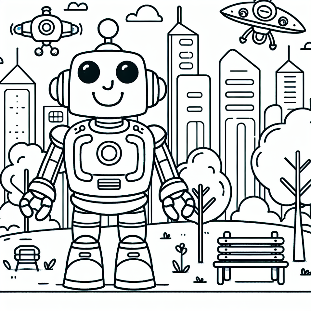 Coloring Page: Robot Color Page for Kids - Fun and Educational Coloring ...