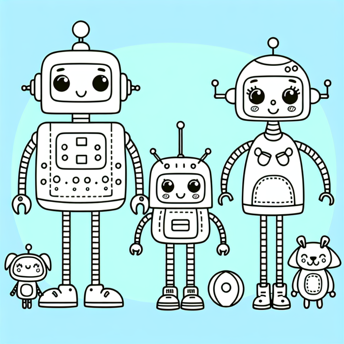 Free robot coloring page Color Book - 15 Coloring Pages - Explore Our ...
