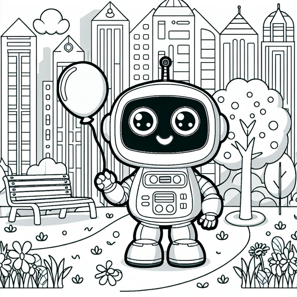Coloring Page: Robot Color Page for Kids - Fun Coloring Activity