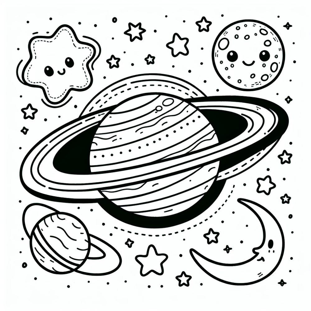 Free saturn Color Book - 14 Coloring Pages - Explore the Wonders of ...