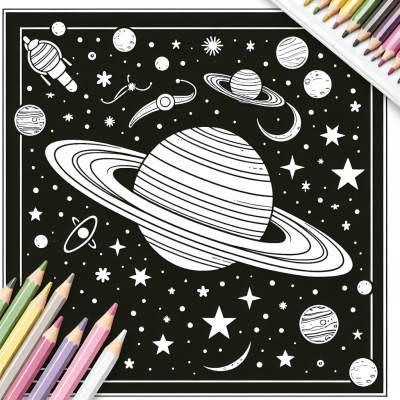 Free saturn Color Book - 14 Coloring Pages - Explore the Wonders of ...